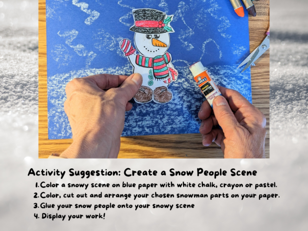Build a Snowman Craft: Color Cut & Paste Snowman Coloring Activity ...